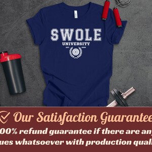 Funny Gym Shirt, Swole University, Mens Workout T Shirt, Bodybuilding Shirt, Weightlifting Tee ...