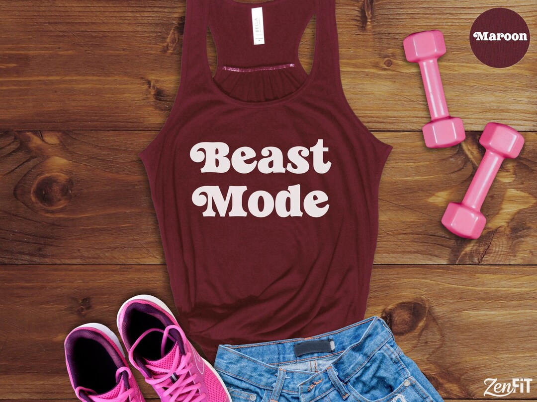 Beast Mode Tank Top, Motivational Tank Tops, Womens Fitness, Womens ...