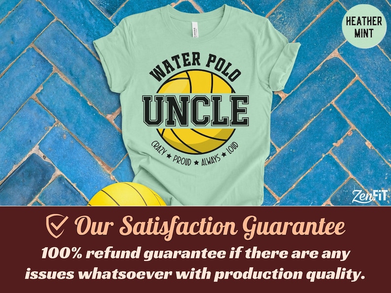 Water Polo Uncle T-shirt, Niece/nephew Game Day Tee: 100% Cotton S-3XL ...