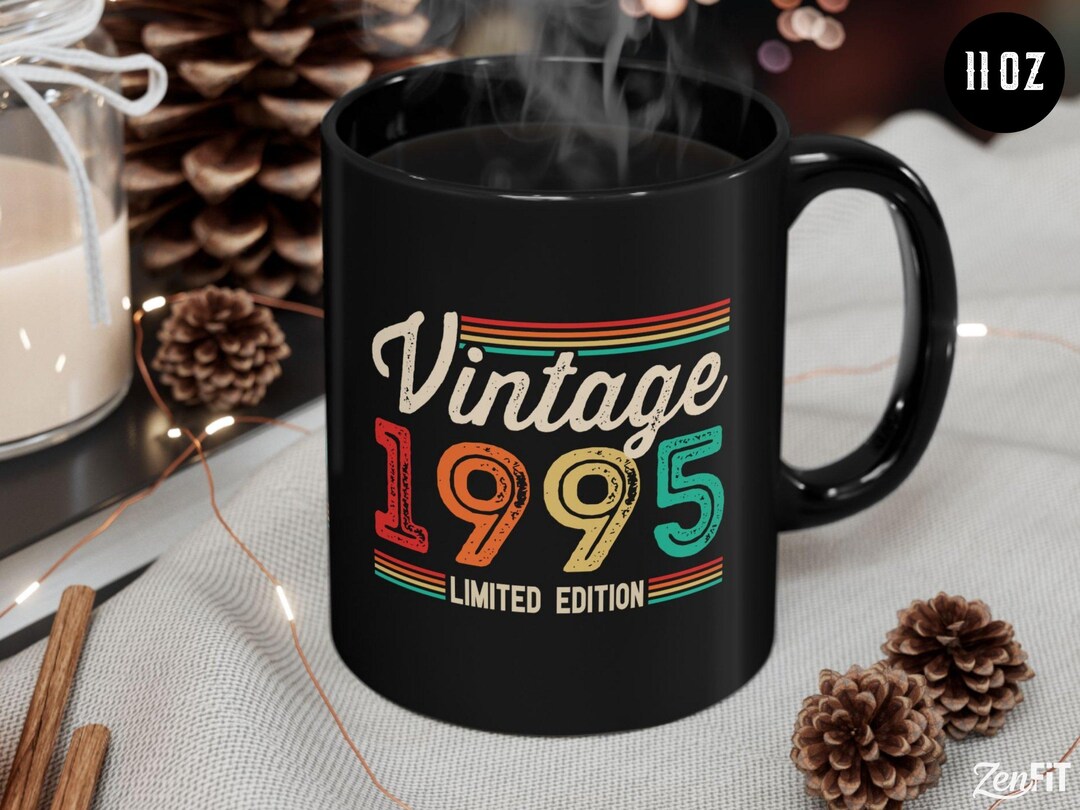 30th Birthday Coffee Mug, Vintage 1995, Born in 1995, Birthday Gift ...