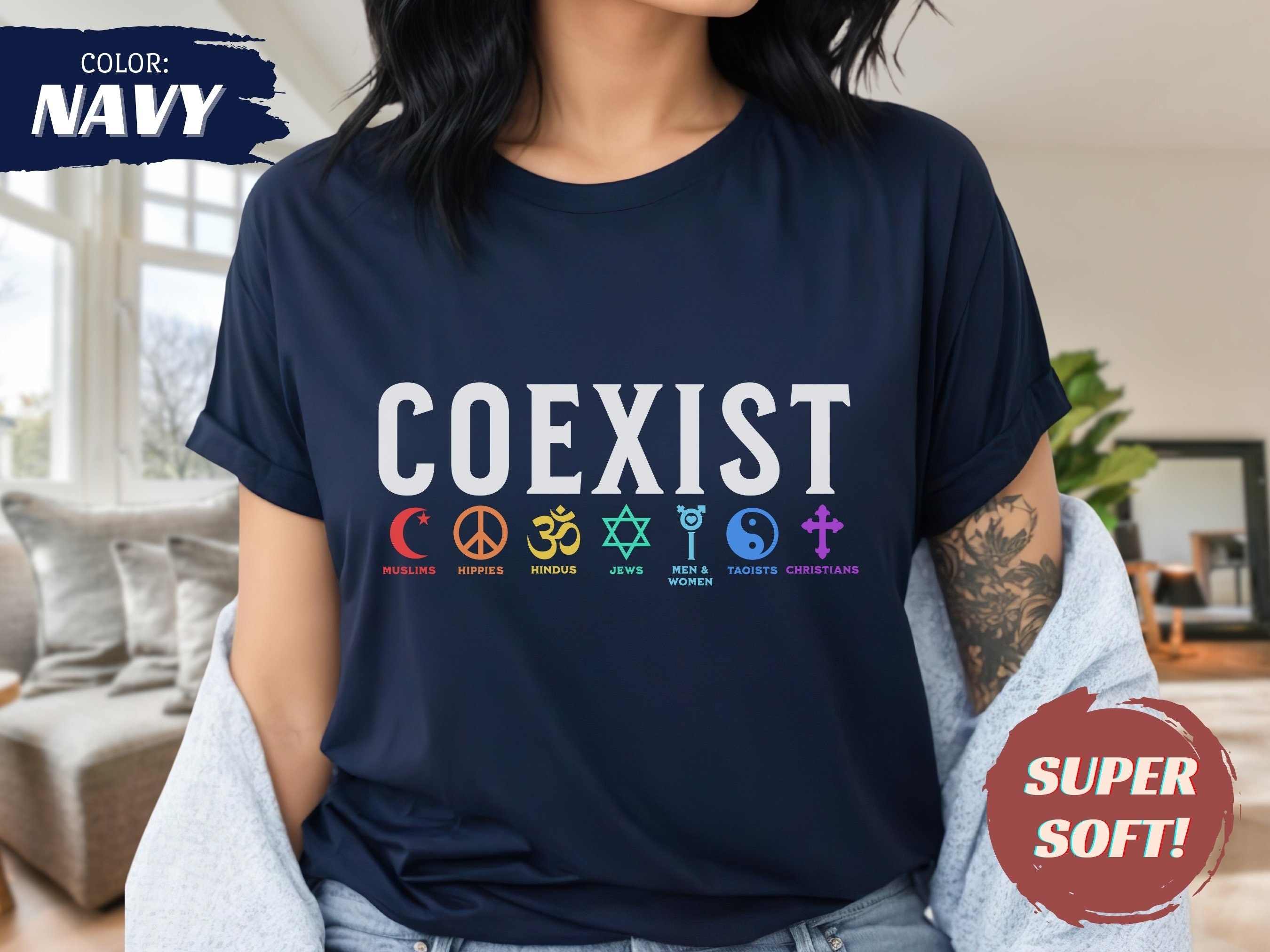 COEXIST Shirt, Human Rights Tshirt, Peace Shirt, Diversity Tee, DEI ...