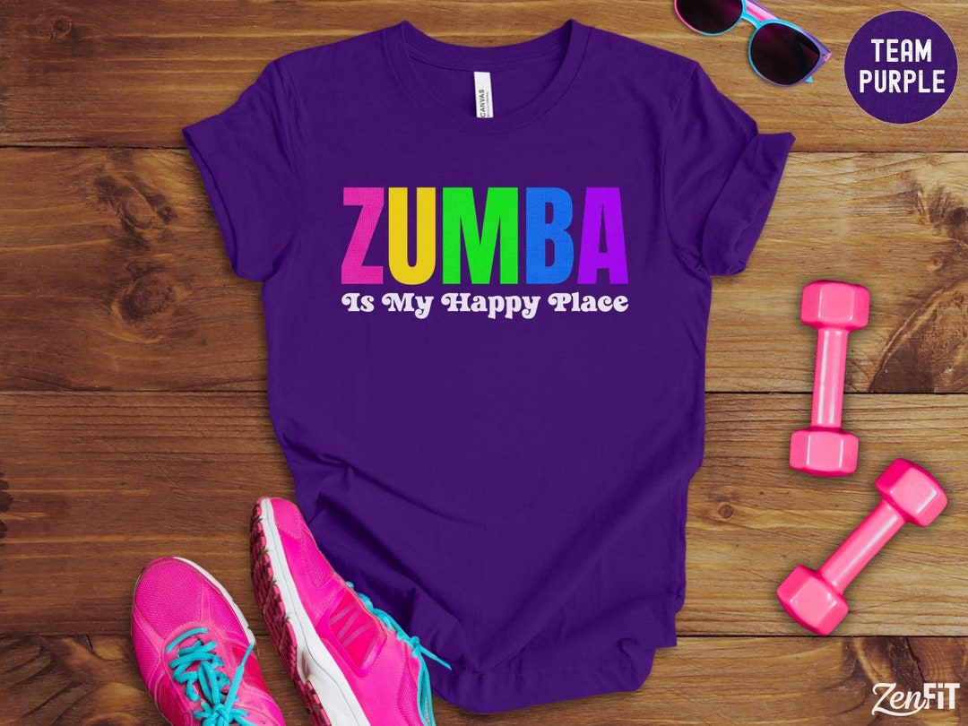 Zumba Shirt, Zumba is My Happy Place, Womens Zumba Tee, Zumba Class ...