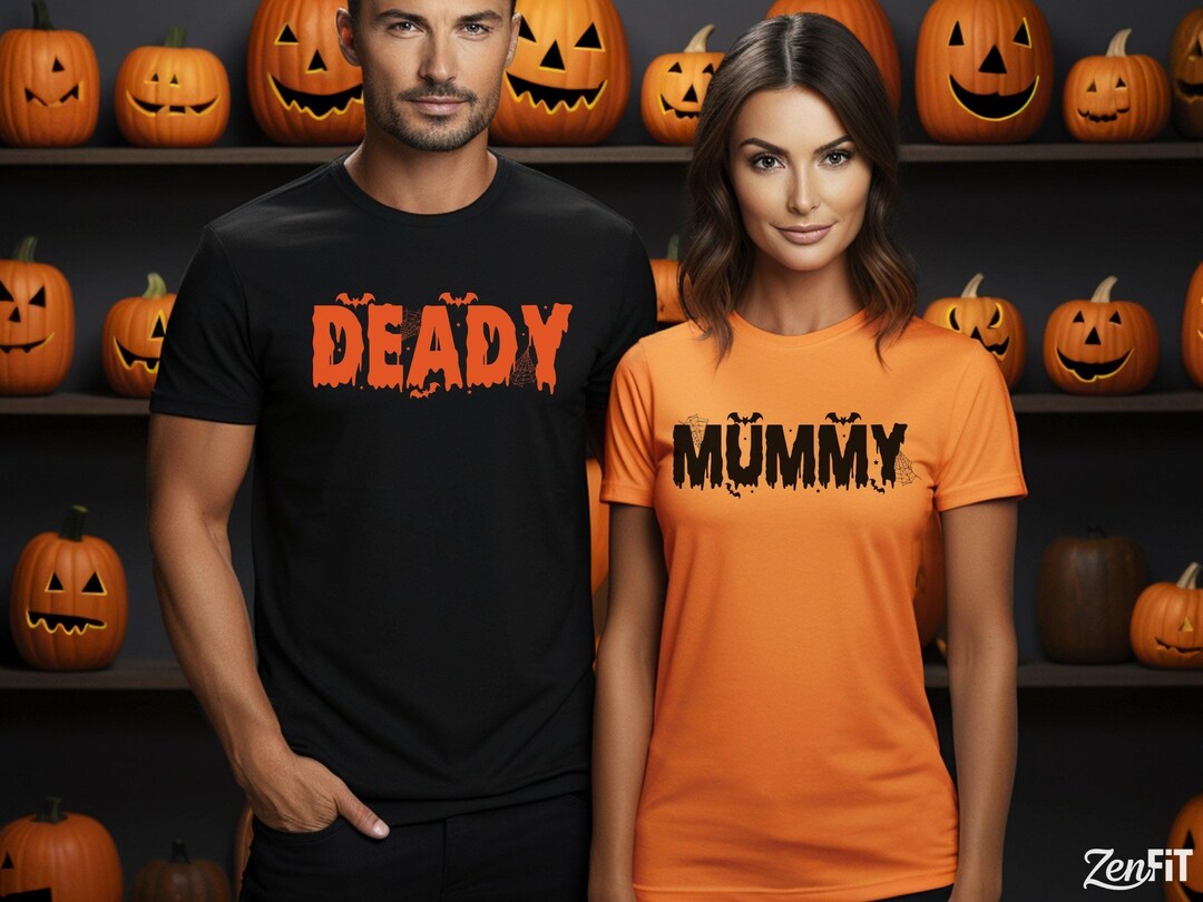 Mummy and Deady, Couples Matching Halloween Shirts, Matching Tshirts ...