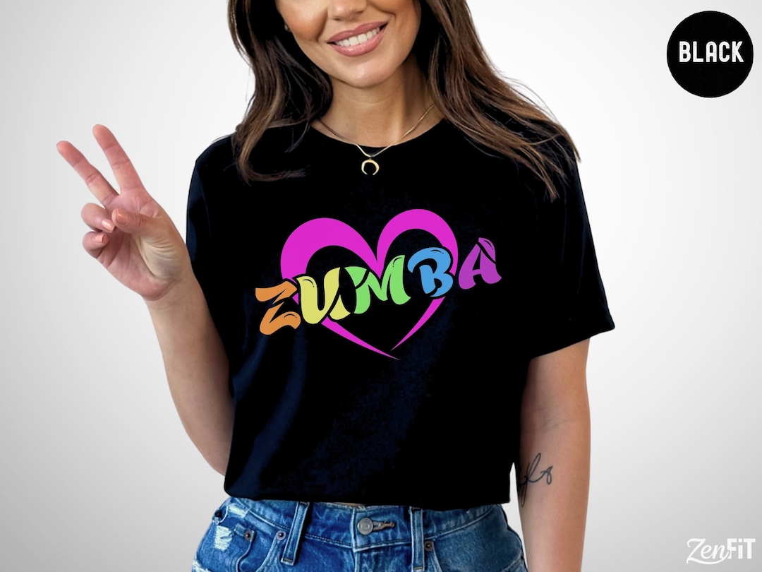 Zumba Tshirt, Zumba Heart Shirt, Womens Zumba Tee, Zumba Class Shirt ...