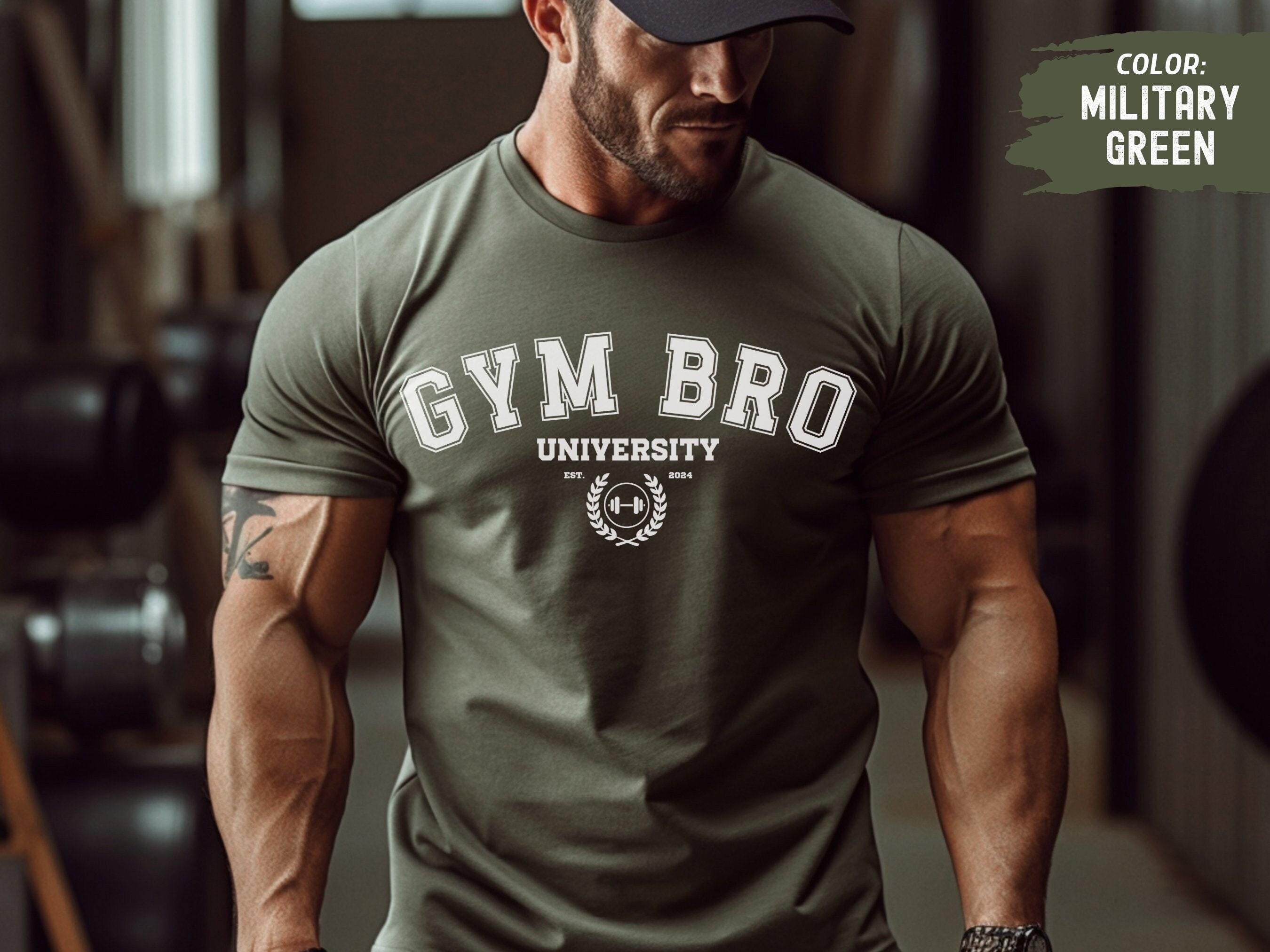 Funny Mens Workout Shirt, Gym Bro University Tshirt, Gym Humor ...