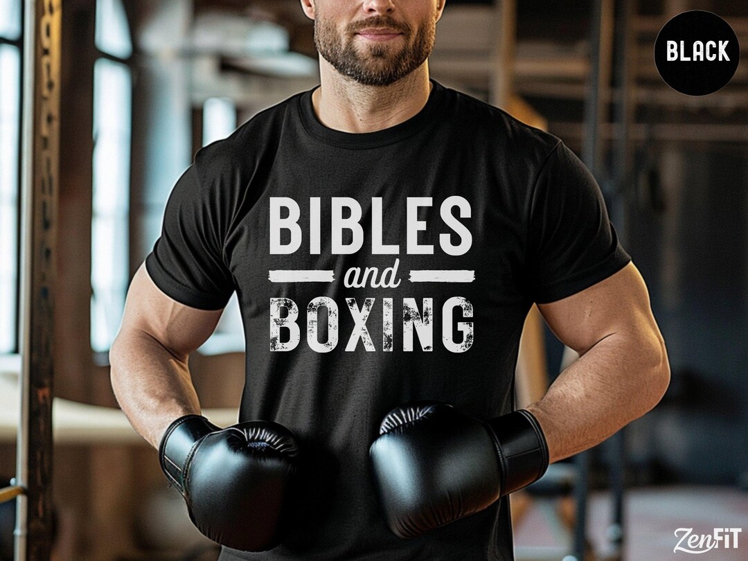 Bibles and Boxing Shirt, Christian Gym Shirt, Christian Boxing Tshirt ...