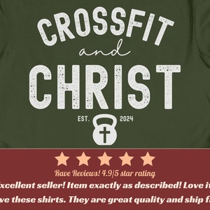 Crossfit and Christ Shirt, Cross Fit, Christian Gym Tee, Crossfit Gifts ...