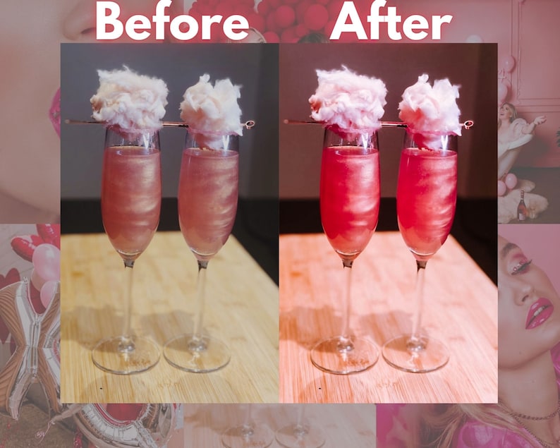 5 Pink Val Lightroom Mobile & Desktop Presets Valentine Pink Love ...