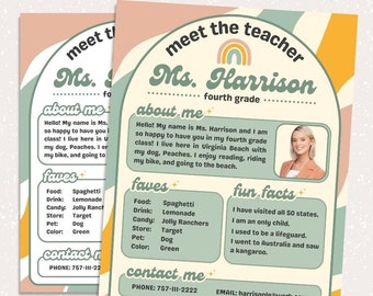 Meet the Teacher Editable Template Back to School Welcome - Etsy