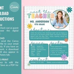 Meet the Teacher Template, Editable Meet the Teacher Boho Groovy ...