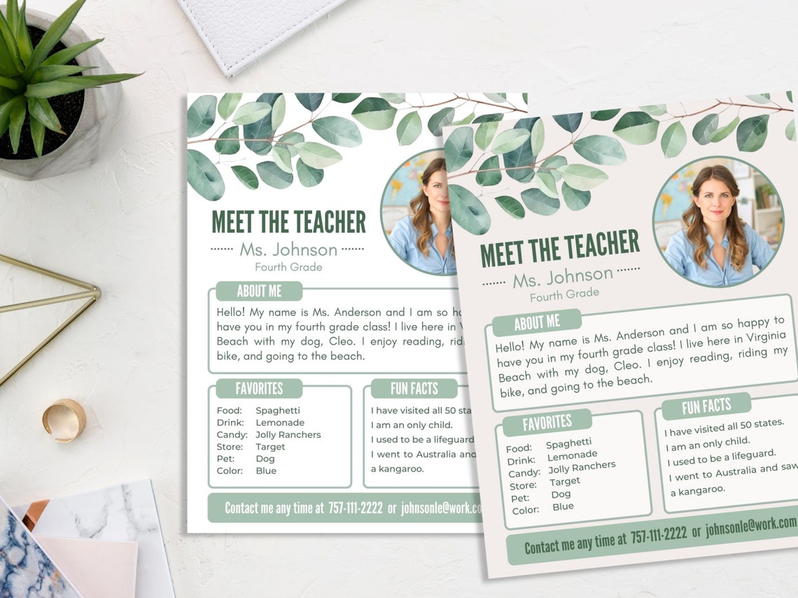 Meet the Teacher Template, Editable Meet the Teacher Boho Groovy ...