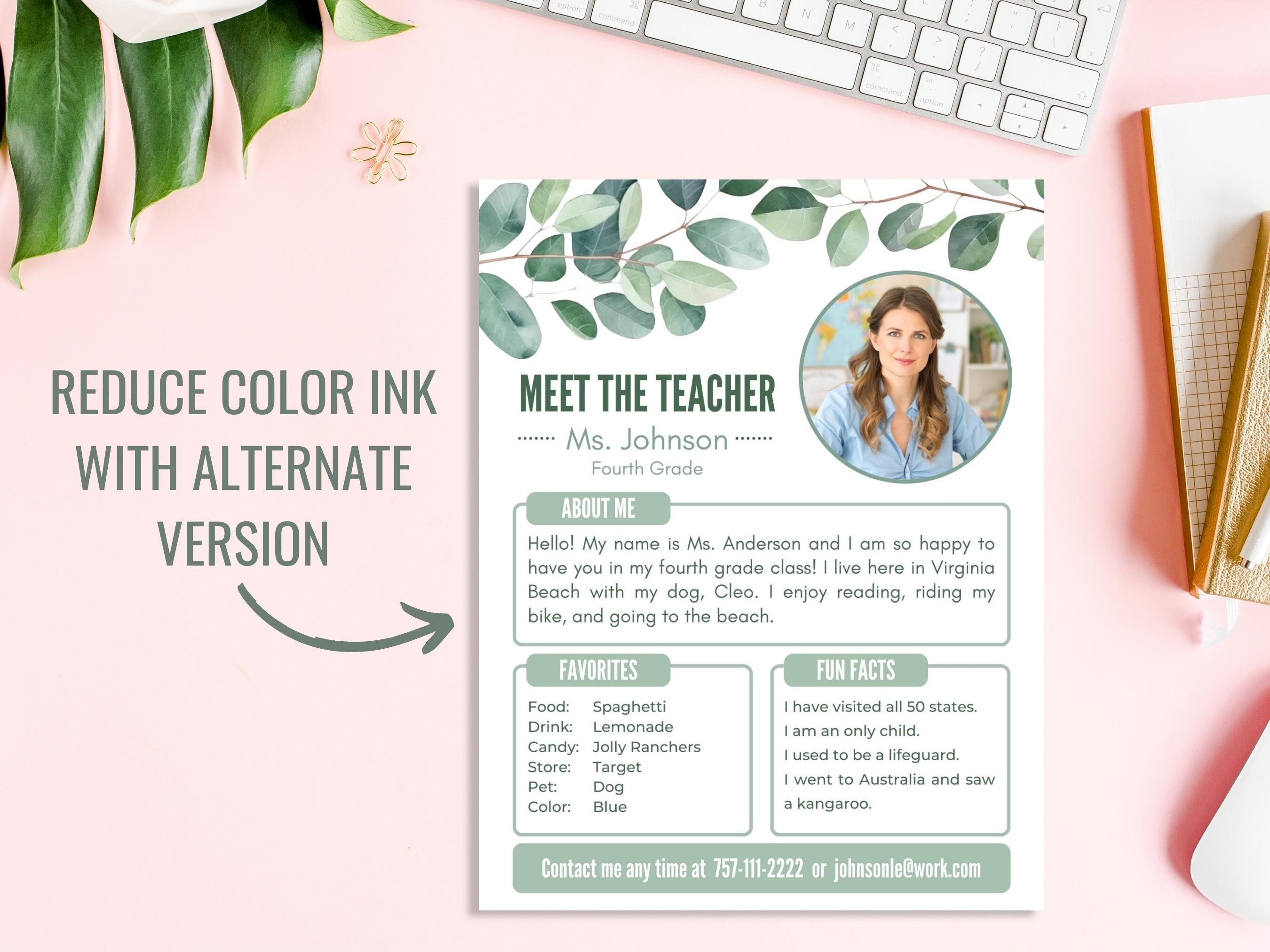 Meet the Teacher Template, Editable Meet the Teacher Boho Groovy ...