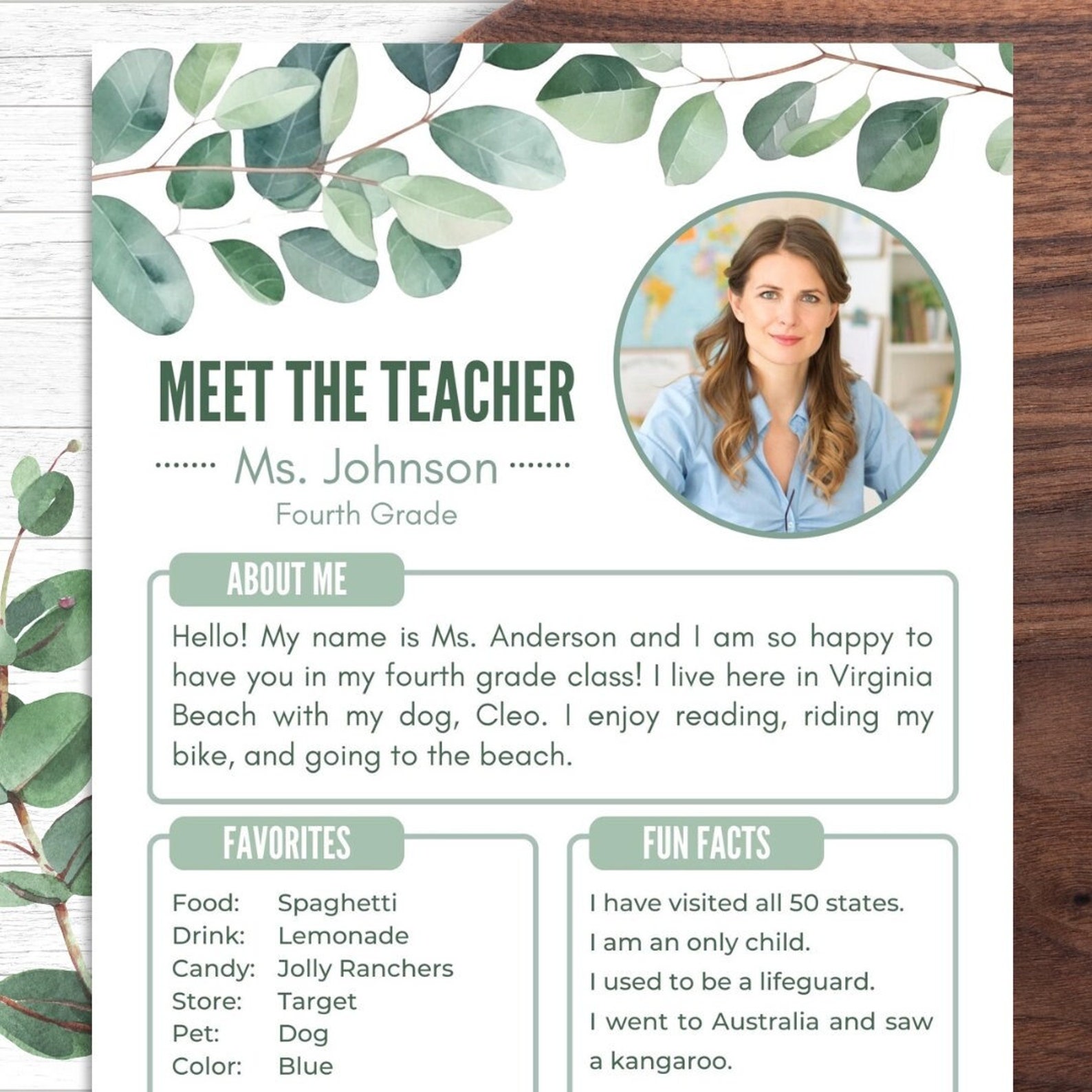 Meet the Teacher Template, Editable Meet the Teacher Boho Groovy ...