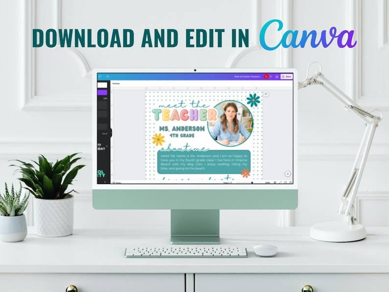 Meet the Teacher Template, Editable Meet the Teacher Boho Groovy ...