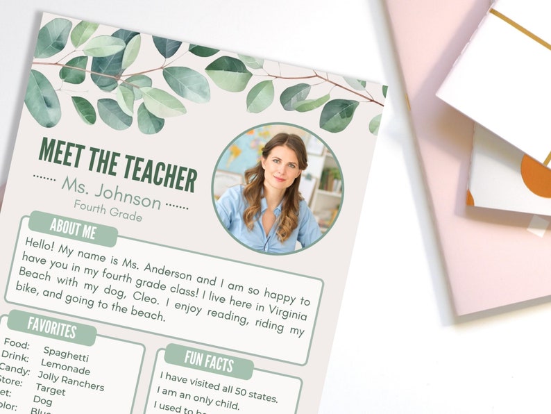 Meet the Teacher Template, Editable Meet the Teacher Boho Groovy ...