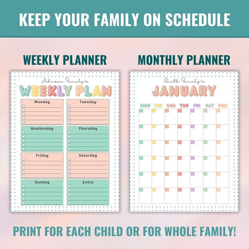 Editable Kids Chore Chart Bundle, Reward Bucks, Allowance Tracker ...