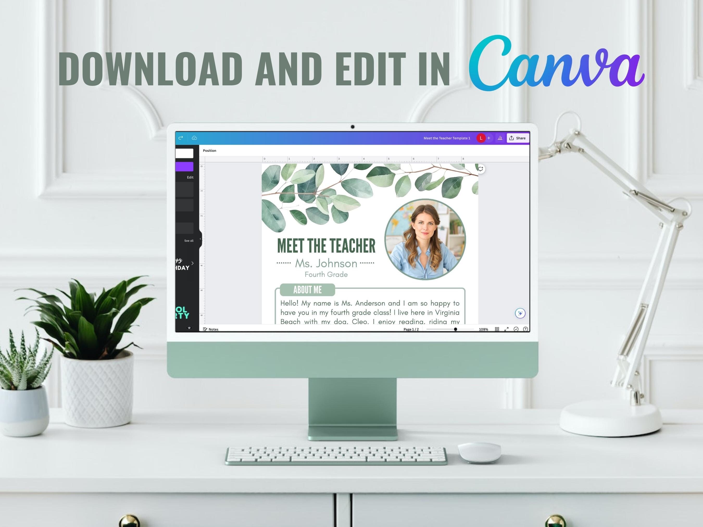 Meet the Teacher Template, Editable Meet the Teacher Boho Groovy ...