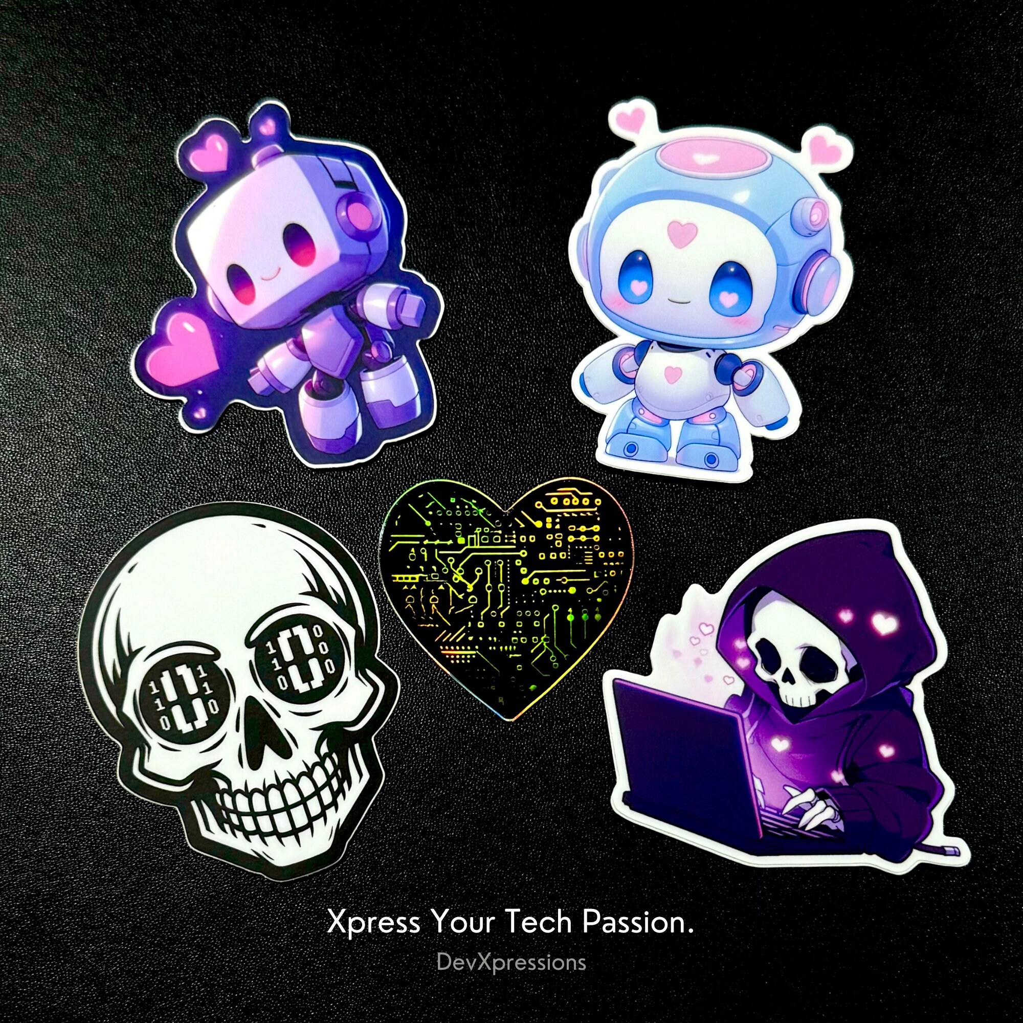 Holographic Circuit Heart Sticker: Tech Engineer Gift - Etsy