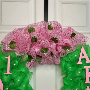 AKA Sorority Wreath, AKA Letters, AKA Sign, Alpha Kappa Alpha Decor ...