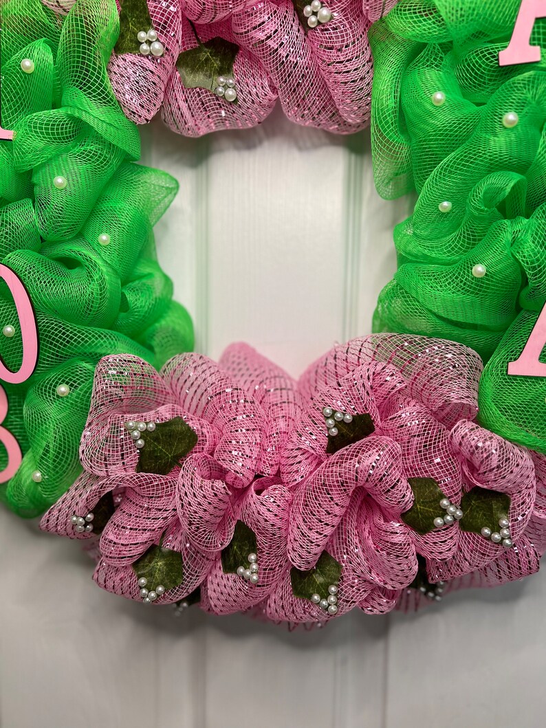 AKA Sorority Wreath, AKA Letters, AKA Sign, Alpha Kappa Alpha Decor ...