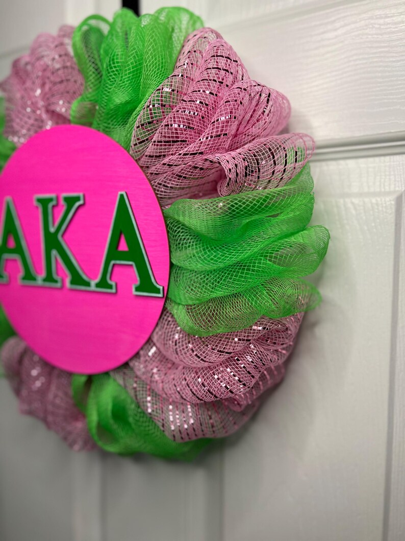 AKA Sorority Wreath, AKA Paraphernalia, Sorority Gifts, Alpha Kappa ...