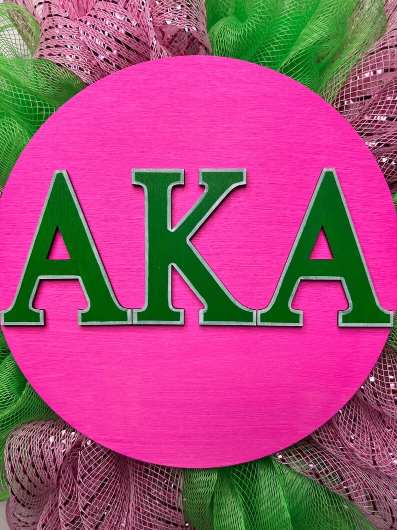 AKA Sorority Wreath, AKA Paraphernalia, Sorority Gifts, Alpha Kappa ...