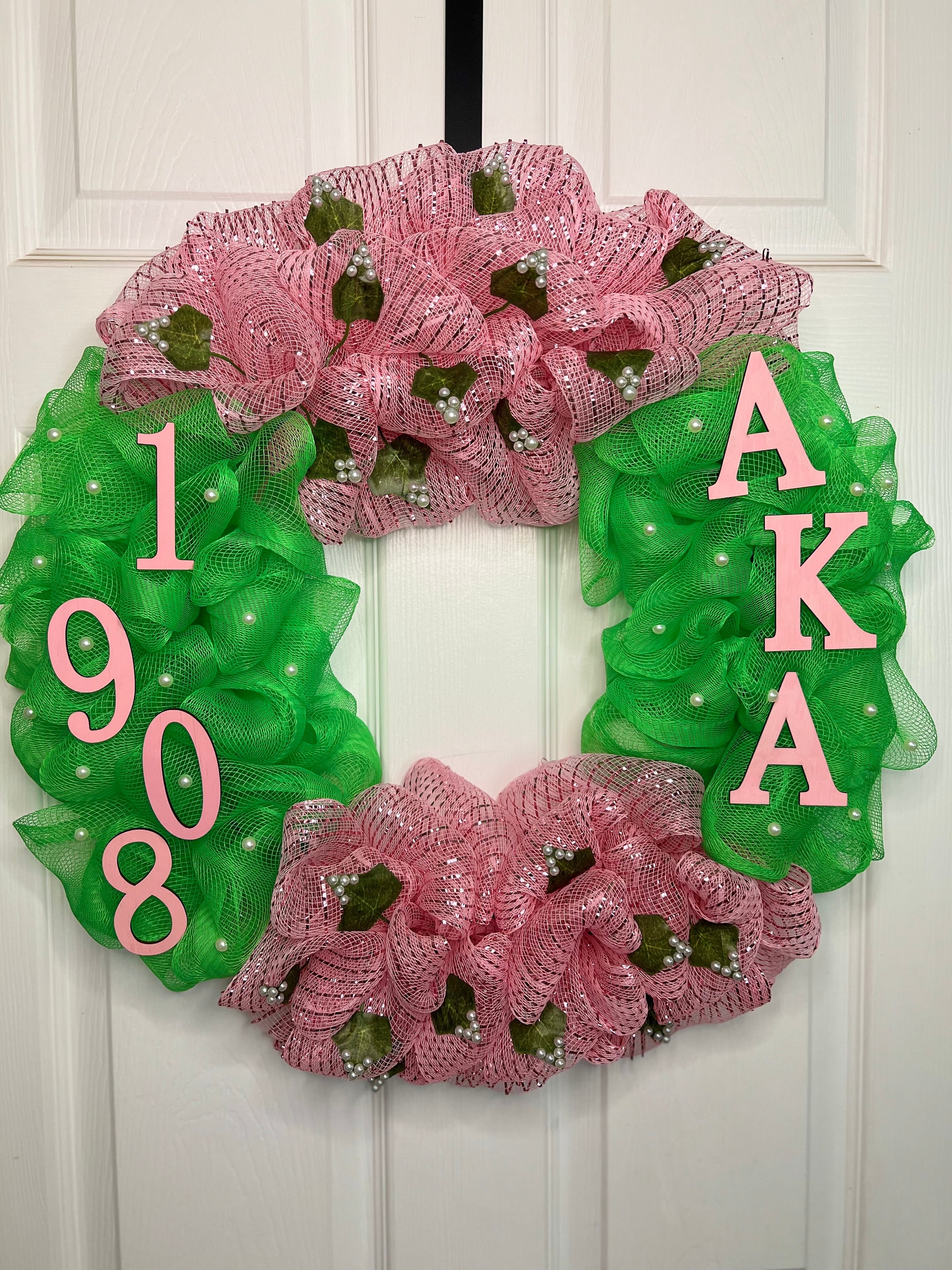 AKA Sorority Wreath, AKA Letters, AKA Sign, Alpha Kappa Alpha Decor ...