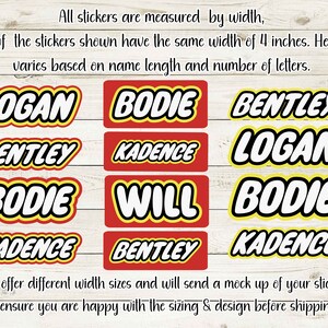 Building Block Name Stickers Water Bottle Stickers Laptop Stickers ...