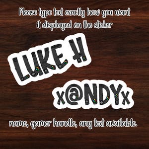 Gaming Name Labels | Gaming Stickers | Gamer Tag Stickers ...