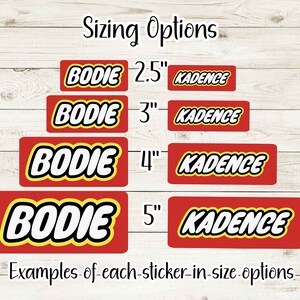 Building Block Name Stickers Water Bottle Stickers Laptop Stickers ...