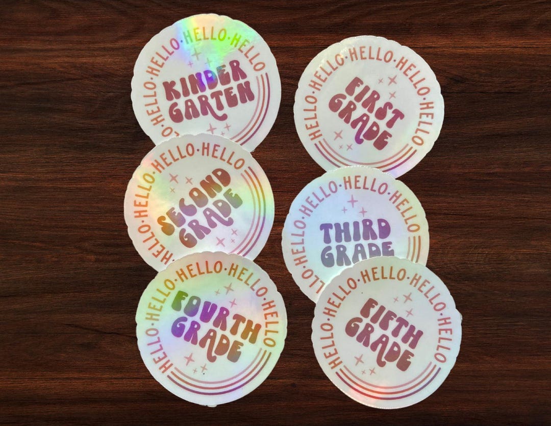 BACK TO SCHOOL Stickers | Grade 1 | Grade 2 | Grade 3 | Grade 4 | Grade ...