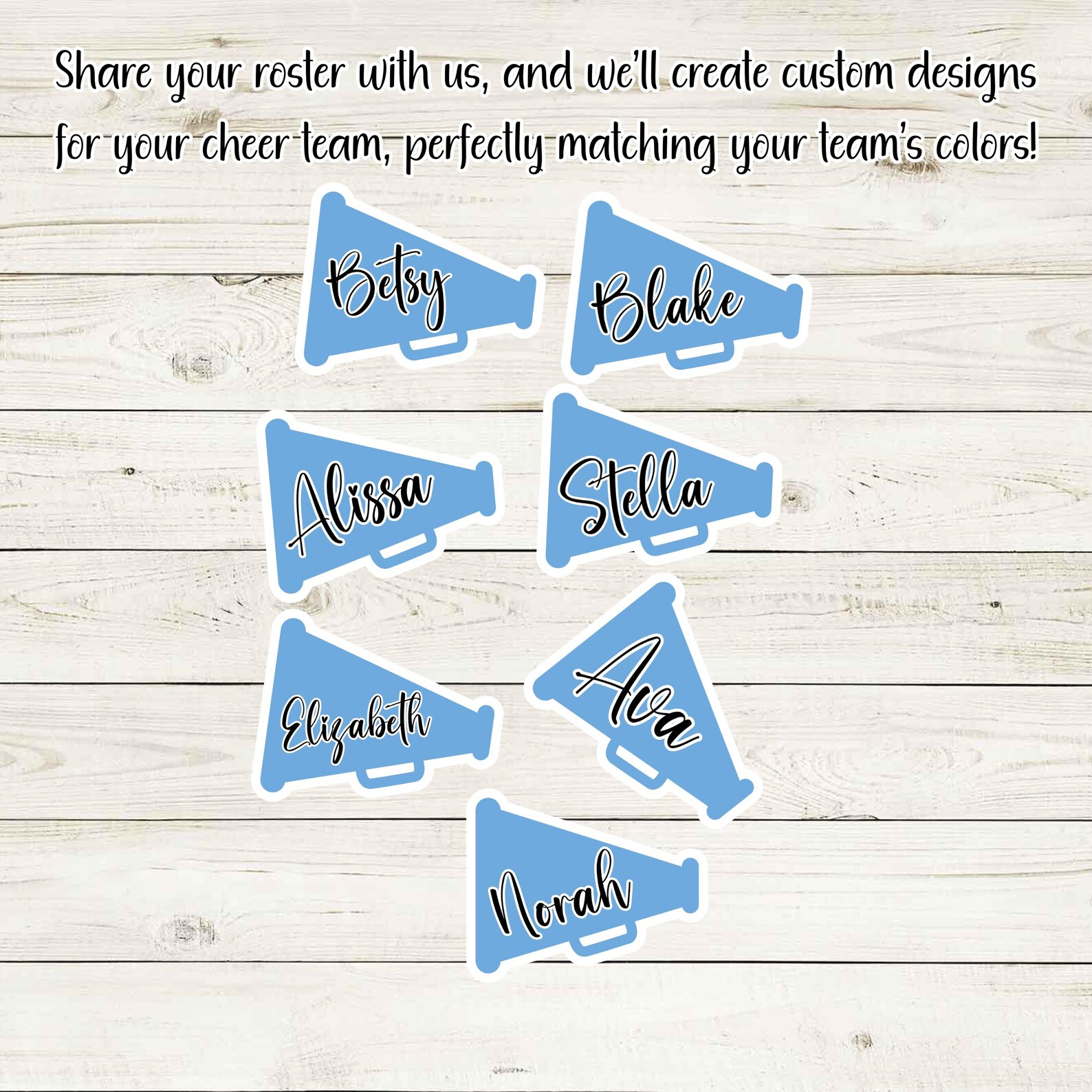 Cheer Team Stickers | CHEER | Personalized Cheer Team Stickers | Cheer ...