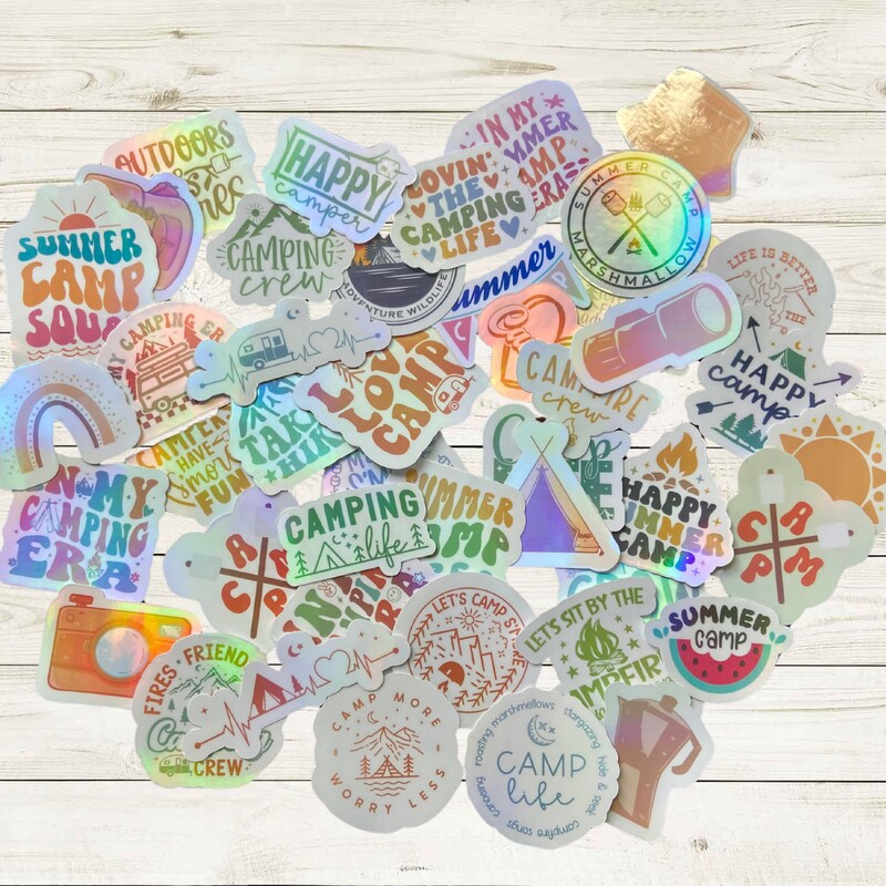Camping Stickers - Etsy