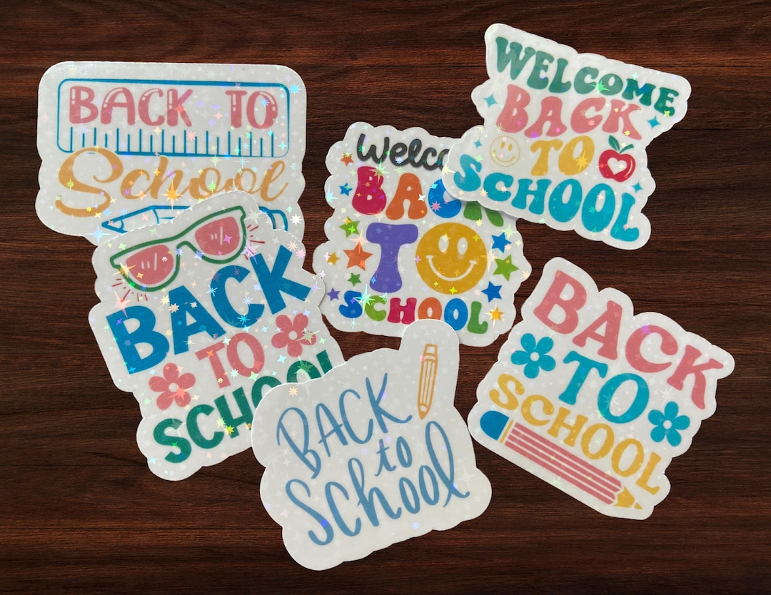 BACK TO SCHOOL Stickers L Variety Pack | Holographic | Water Resistant ...