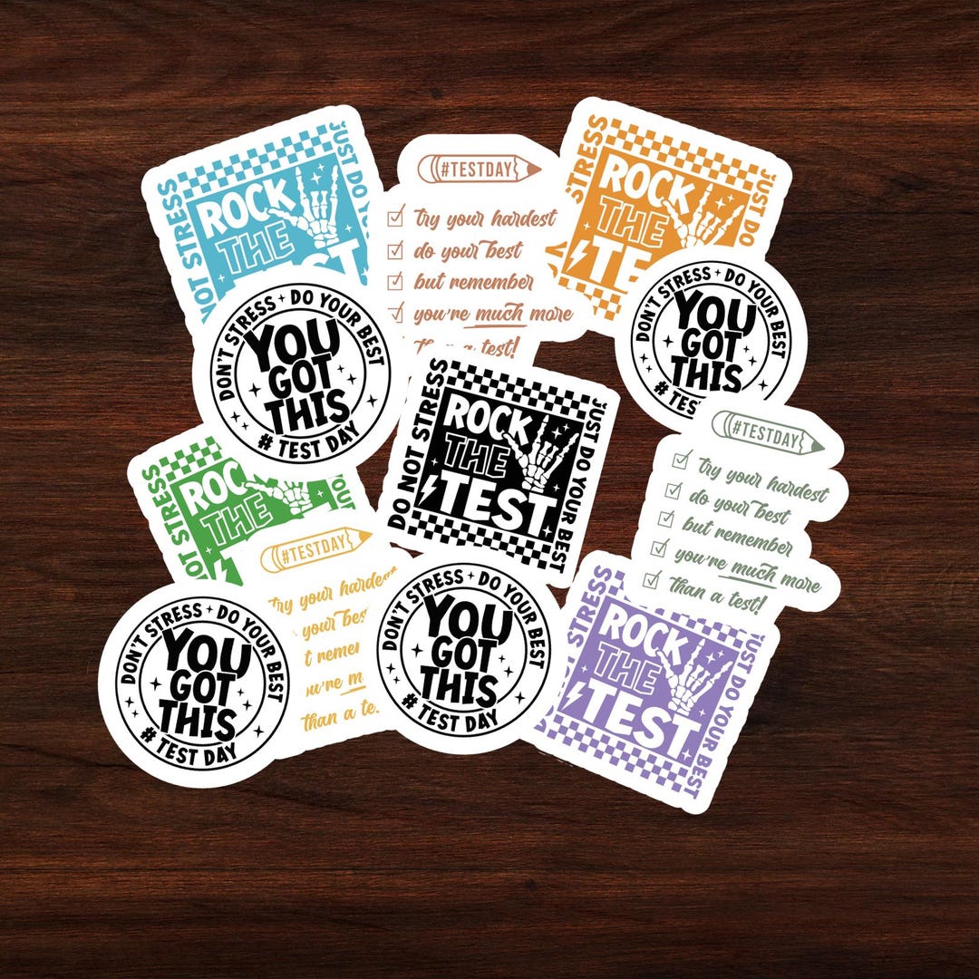 School | Student Testing Stickers | Holographic | Water Resistant ...