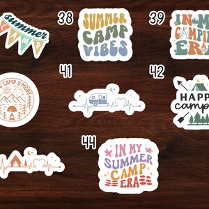 Camping Stickers | Summer Stickers | Camp Gift | Water Bottle Stickers ...