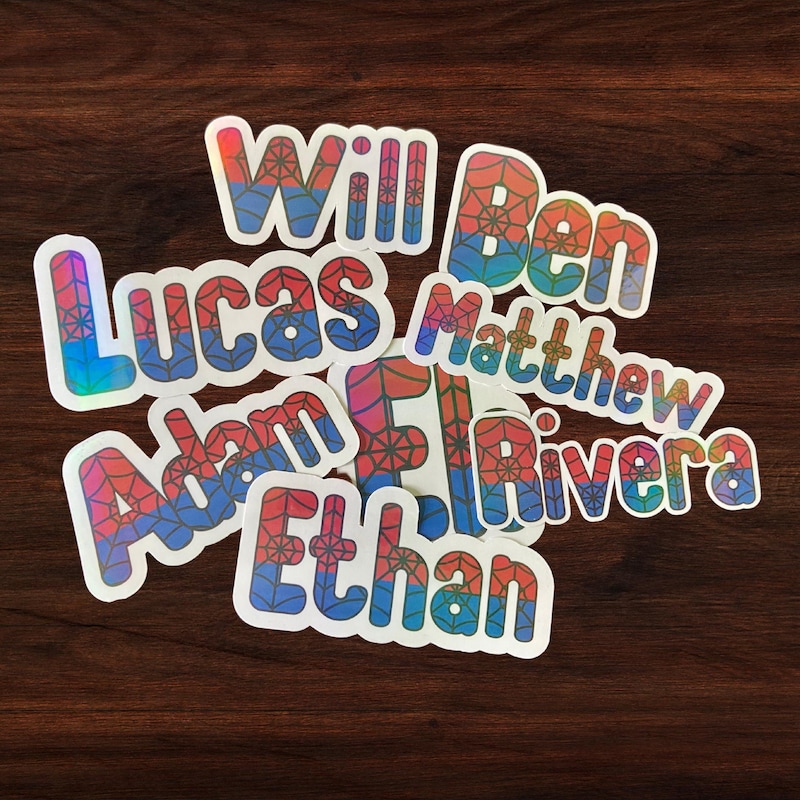 Spider Man Name Tag - Etsy