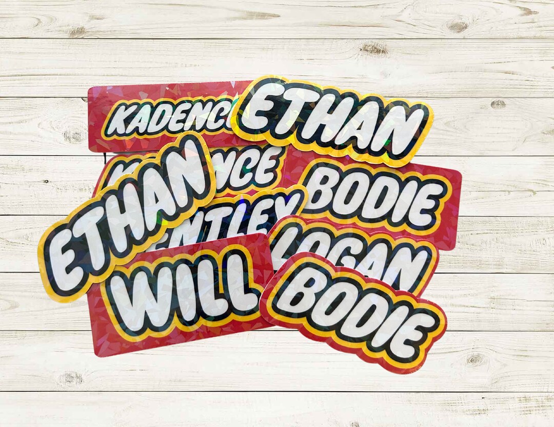 Building Block Name Stickers Water Bottle Stickers Laptop Stickers ...