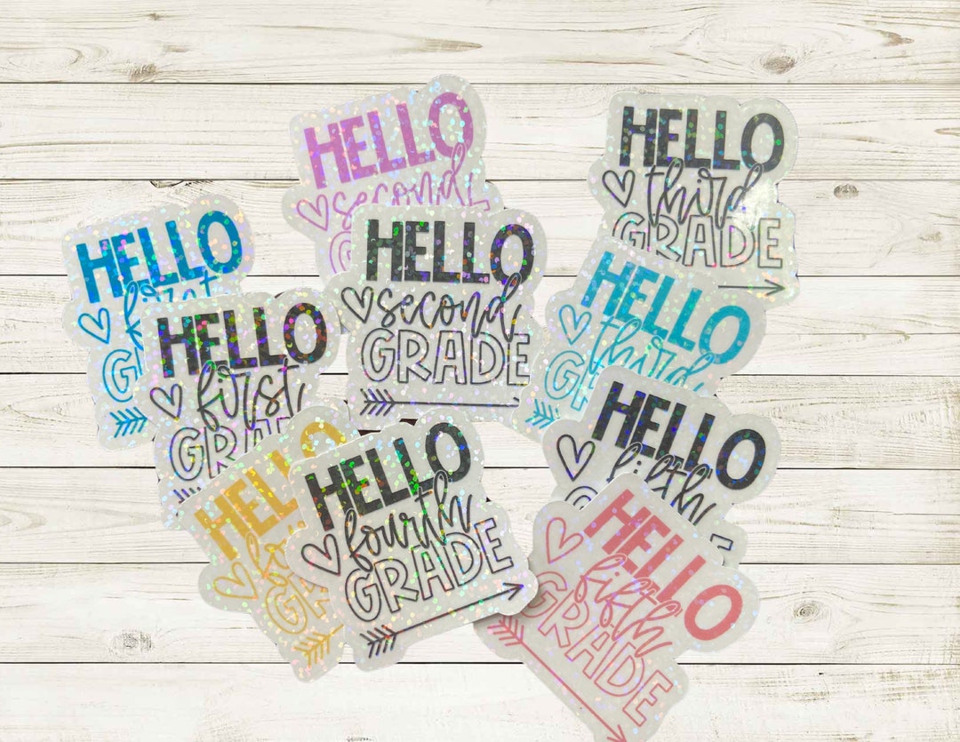 BACK TO SCHOOL Stickers L Grade 1 Grade 2 Grade 3 Grade 4 Grade 5 ...