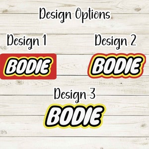 Building Block Name Stickers Water Bottle Stickers Laptop Stickers ...