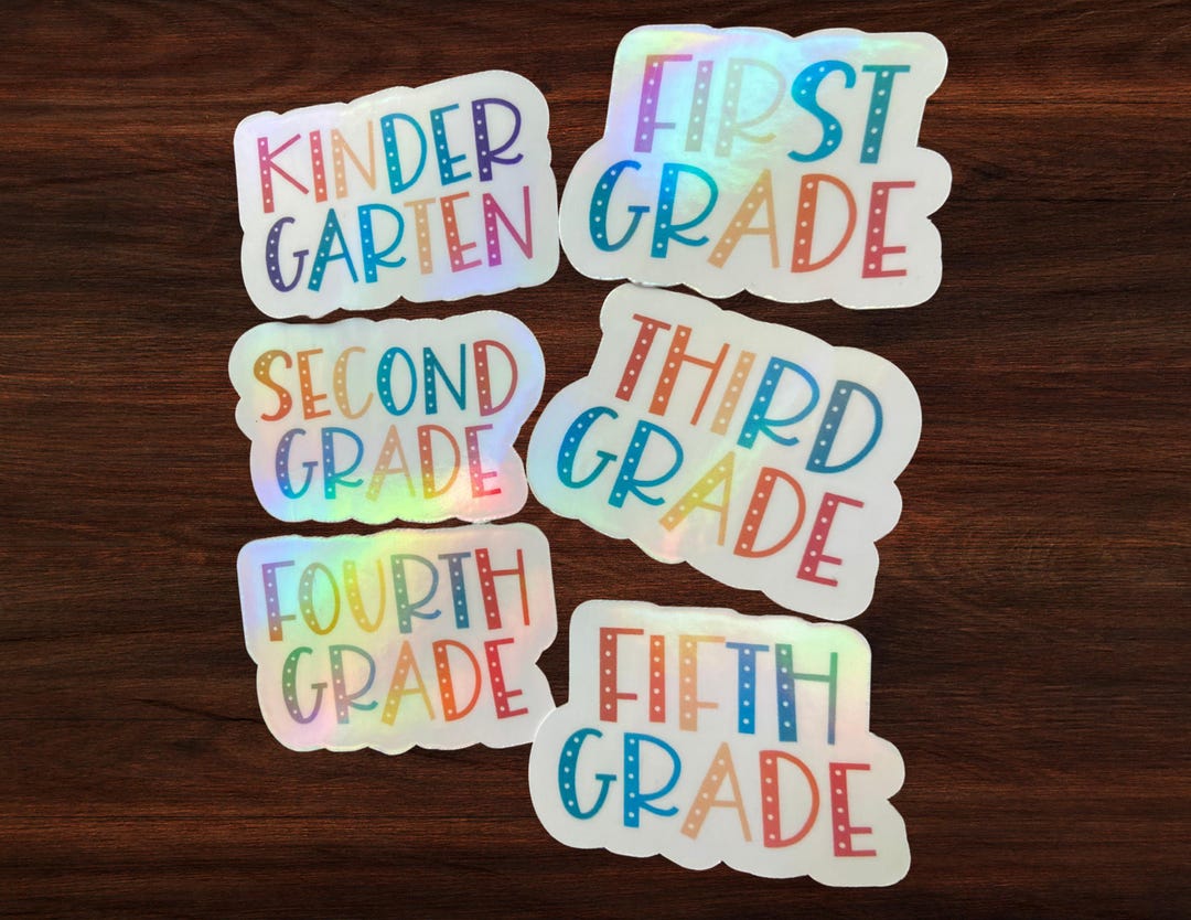 BACK TO SCHOOL Stickers | Grade 1 | Grade 2 | Grade 3 | Grade 4 | Grade ...