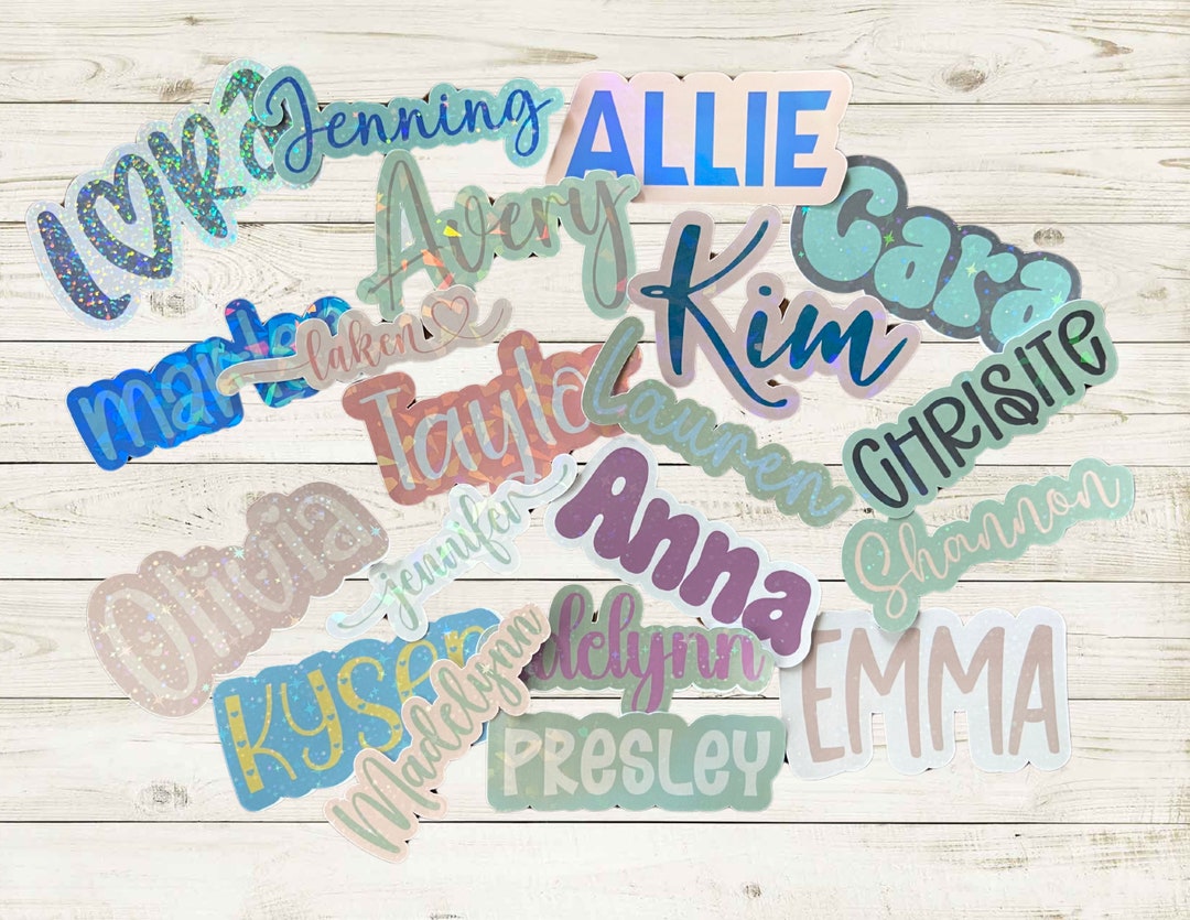 Stanley Water Bottle Sticker Holographic Personalized Name Sticker ...