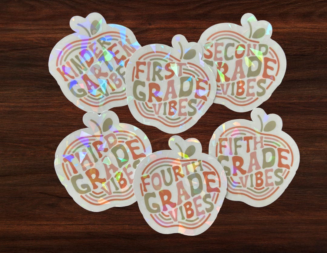 BACK TO SCHOOL Stickers | Grade 1 | Grade 2 | Grade 3 | Grade 4 | Grade ...