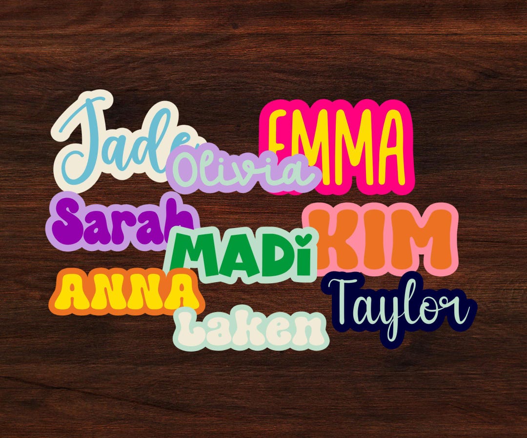 Custom Vinyl Decal | Vinyl Name Decal | Personalized Gift | Laptop ...