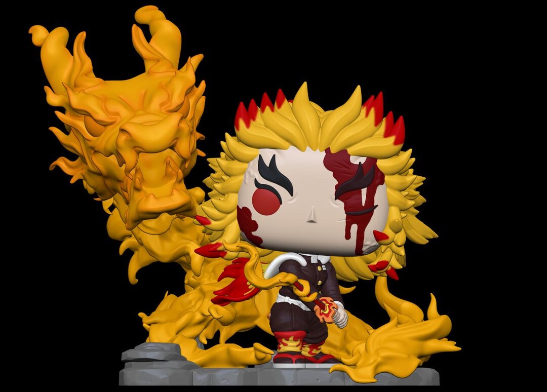 Rengoku Fire Hashira Funko Pop and Demon Slayer Anime Figure ...