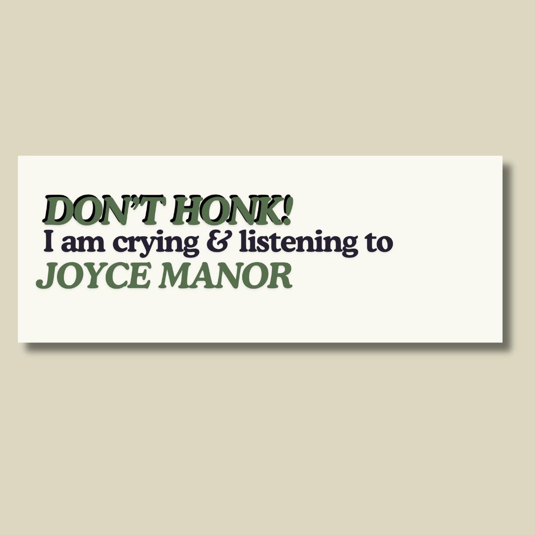 Joyce Manor Bumper Sticker, Midwest Emo Sticker - Etsy