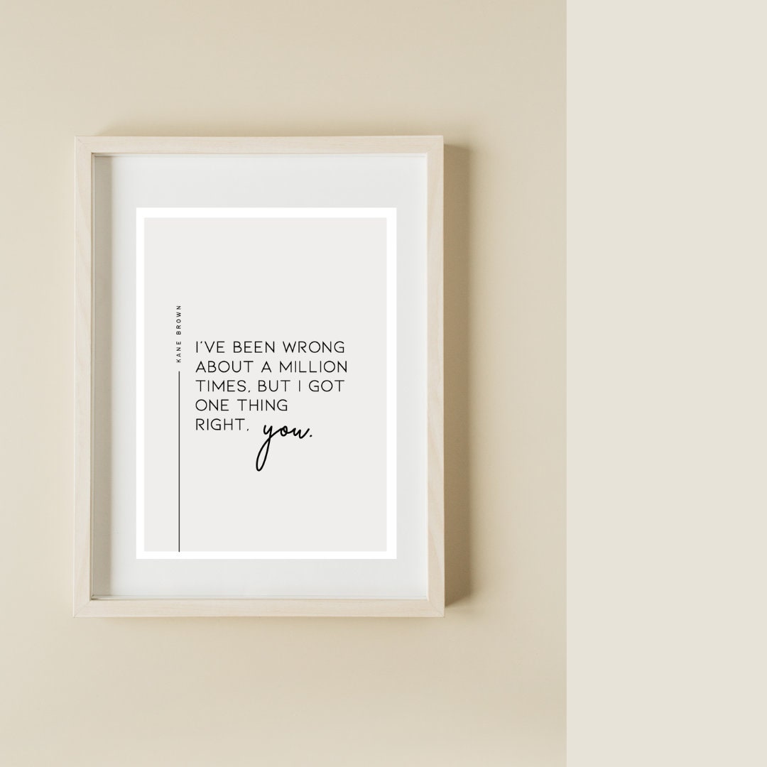 One Thing Right-kane Brown Lyrics Printable With Spotify Code and ...