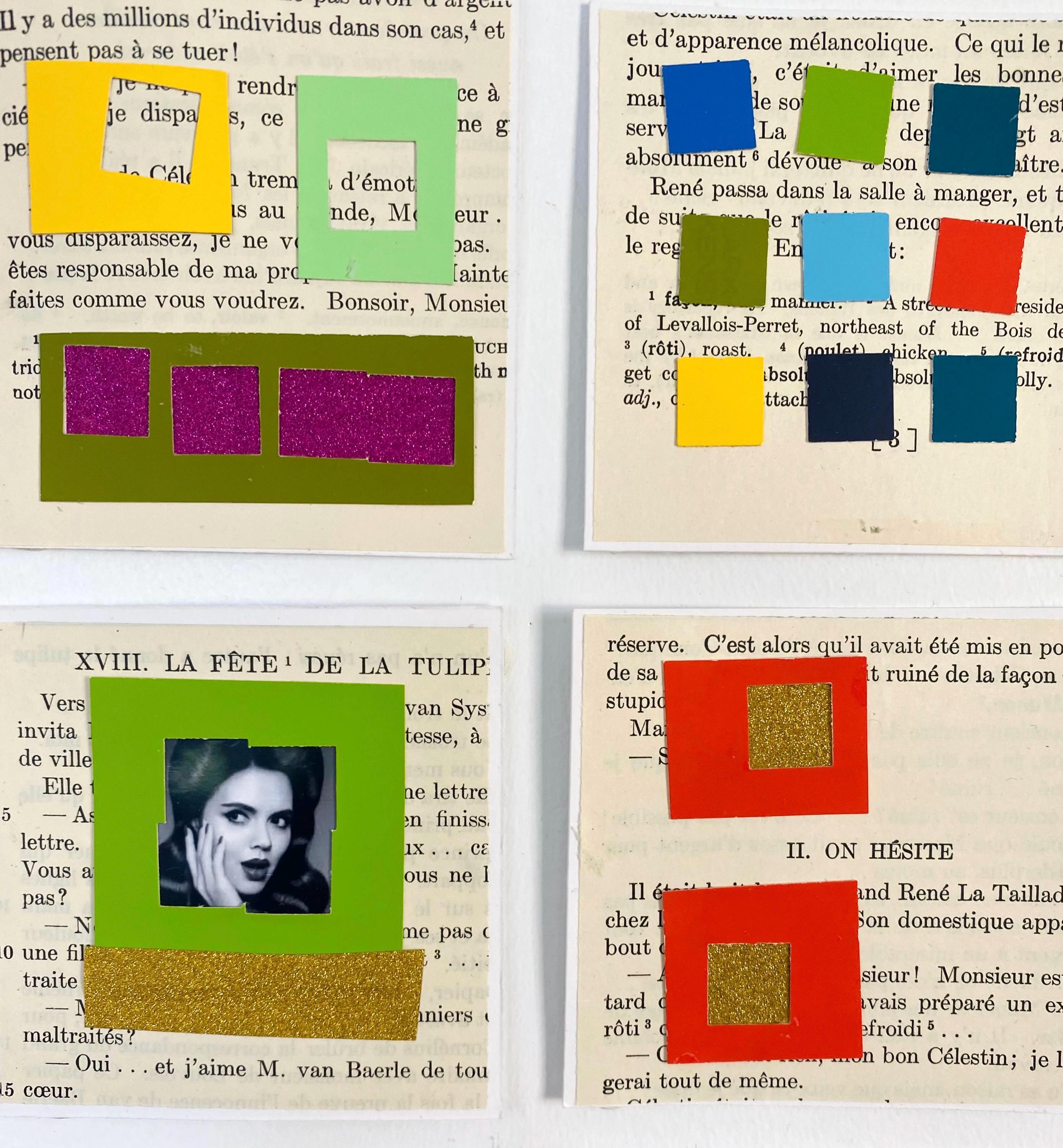 Geometric Mini Collage Art Set: Colorful Abstract Wall Decor - Etsy
