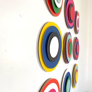 Colorful 3D Circle Wall Art - Modern Geometric Paper Art, Set of 9 - Etsy