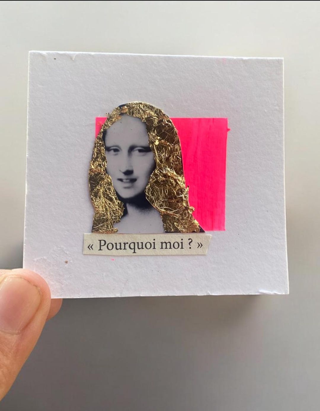 Mini Tableau Mona Lisa La Joconde Feuille D'or - Etsy